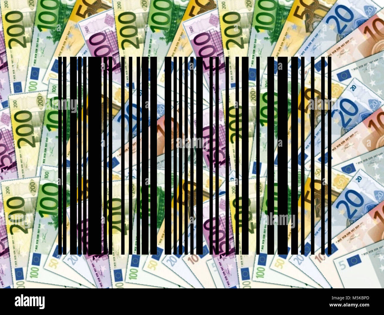 barcode and banknotes Stock Photo - Alamy