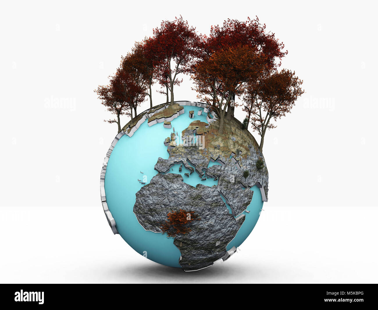 Earth and trees Stock Photo - Alamy