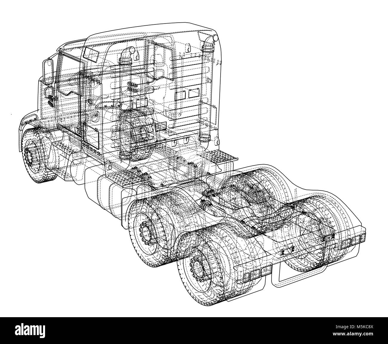 Concept truck. Vector rendering of 3d Stock Vector Image & Art - Alamy