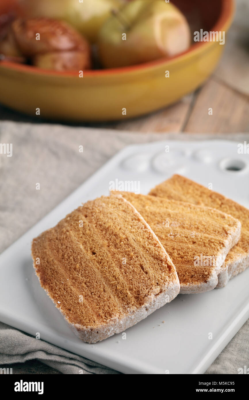 Slices of apple pastila, the traditional Russian sweets, and baked ...