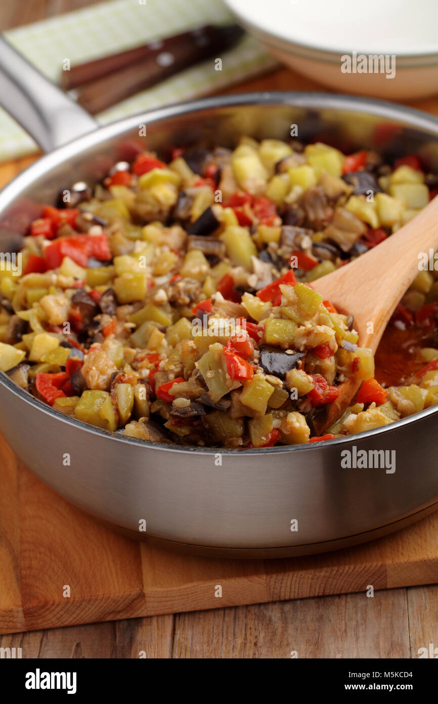 Ratatouille in a cooking pan Stock Photo - Alamy