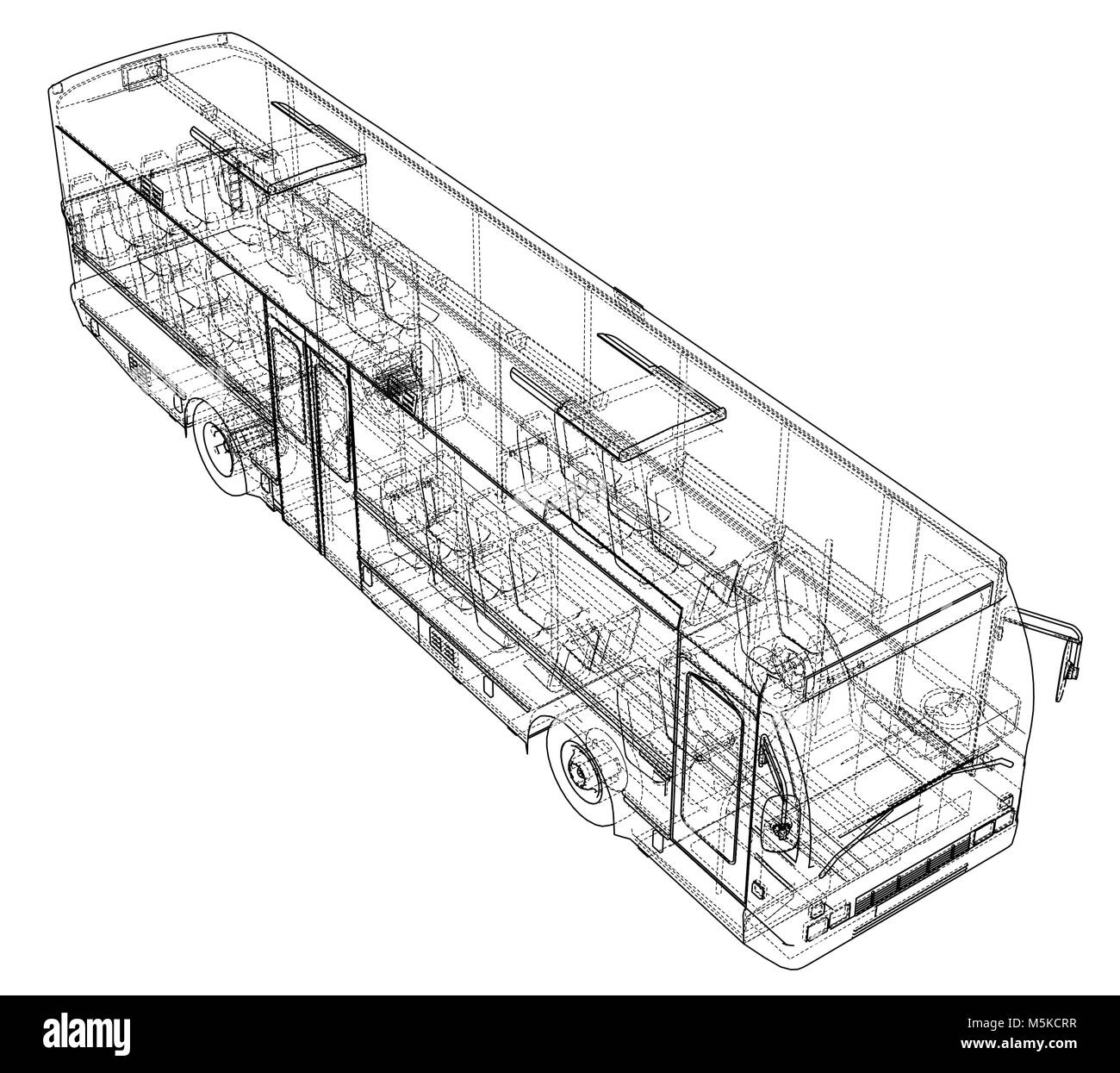 Concept city bus. Vector rendering of 3d Stock Vector Image & Art - Alamy