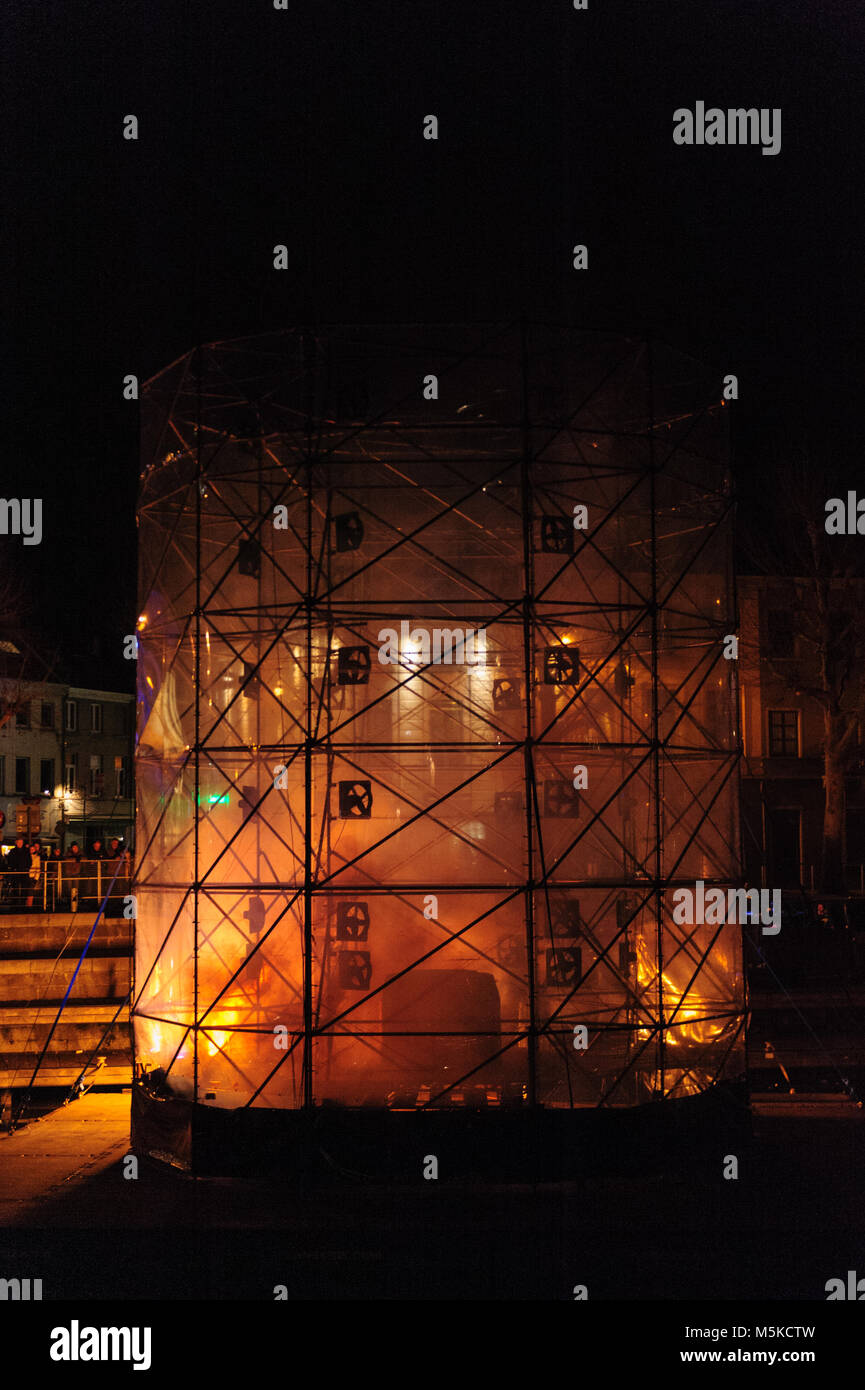 Rotating Flame at the 2018 Ghent Light Festival Stock Photo - Alamy