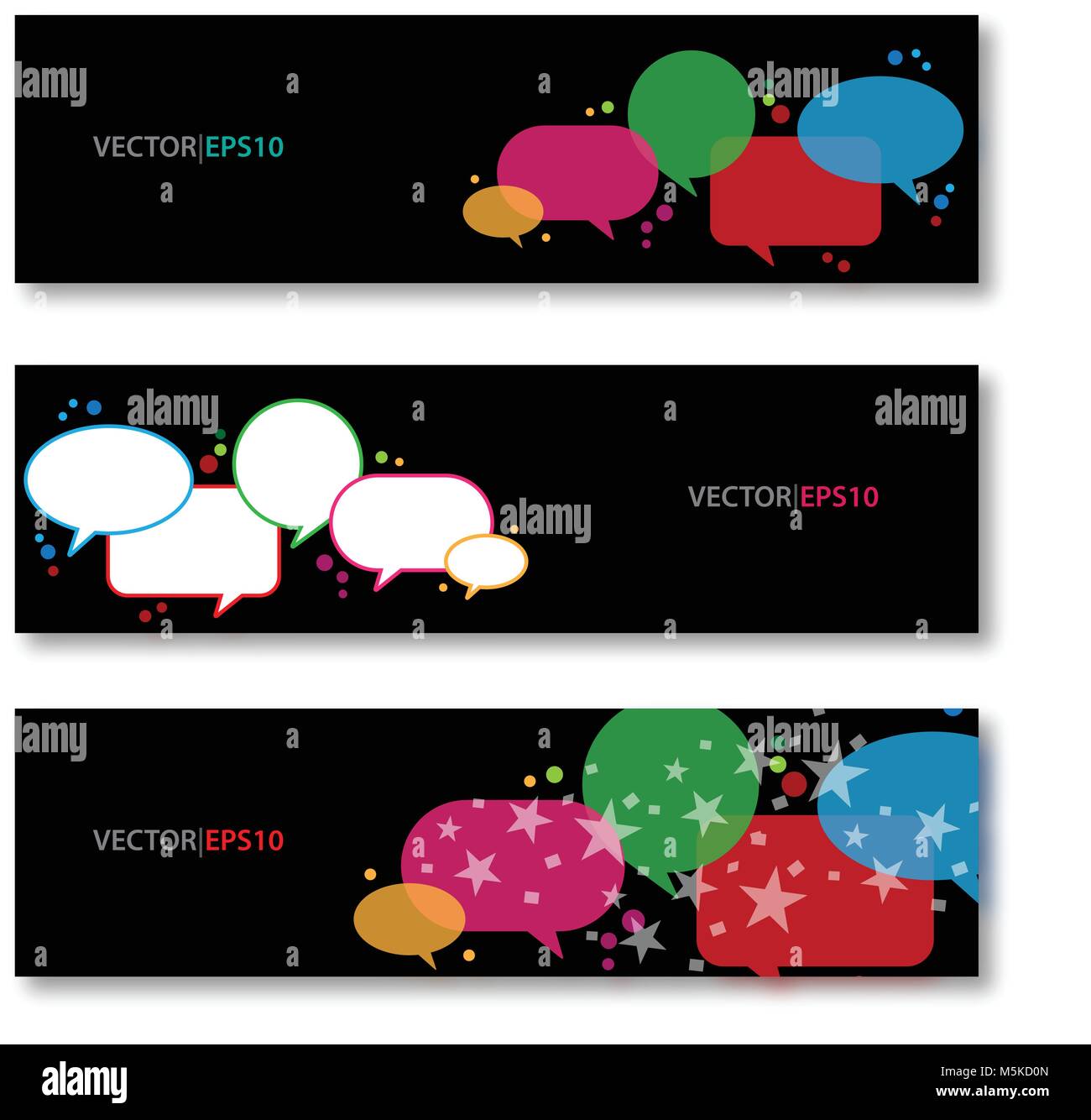 Colored speech bubble with vector banners Stock Vector Image & Art - Alamy