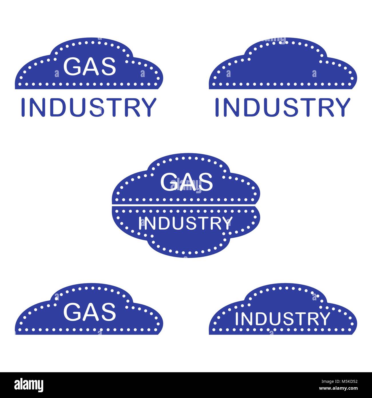 Label, stickers, logos of the gas industry. Design for announcement ...