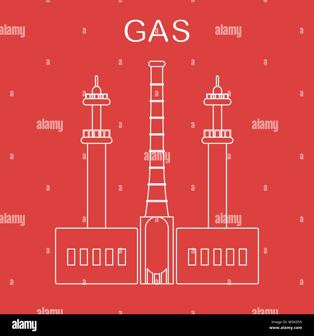 Gas processing plant. Industrial theme. Design for announcement ...