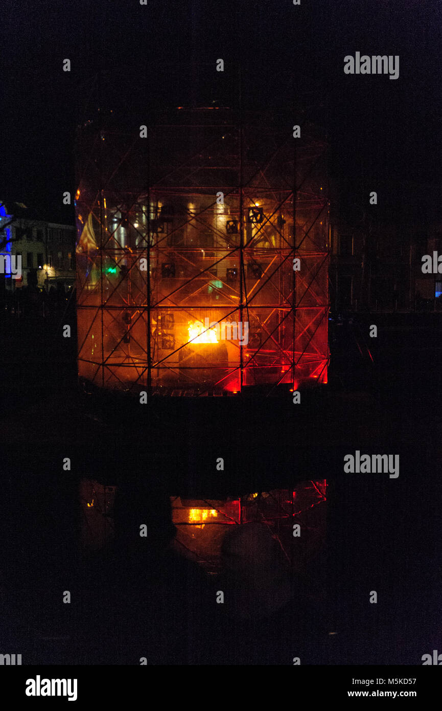 Rotating Flame at the 2018 Ghent Light Festival Stock Photo - Alamy