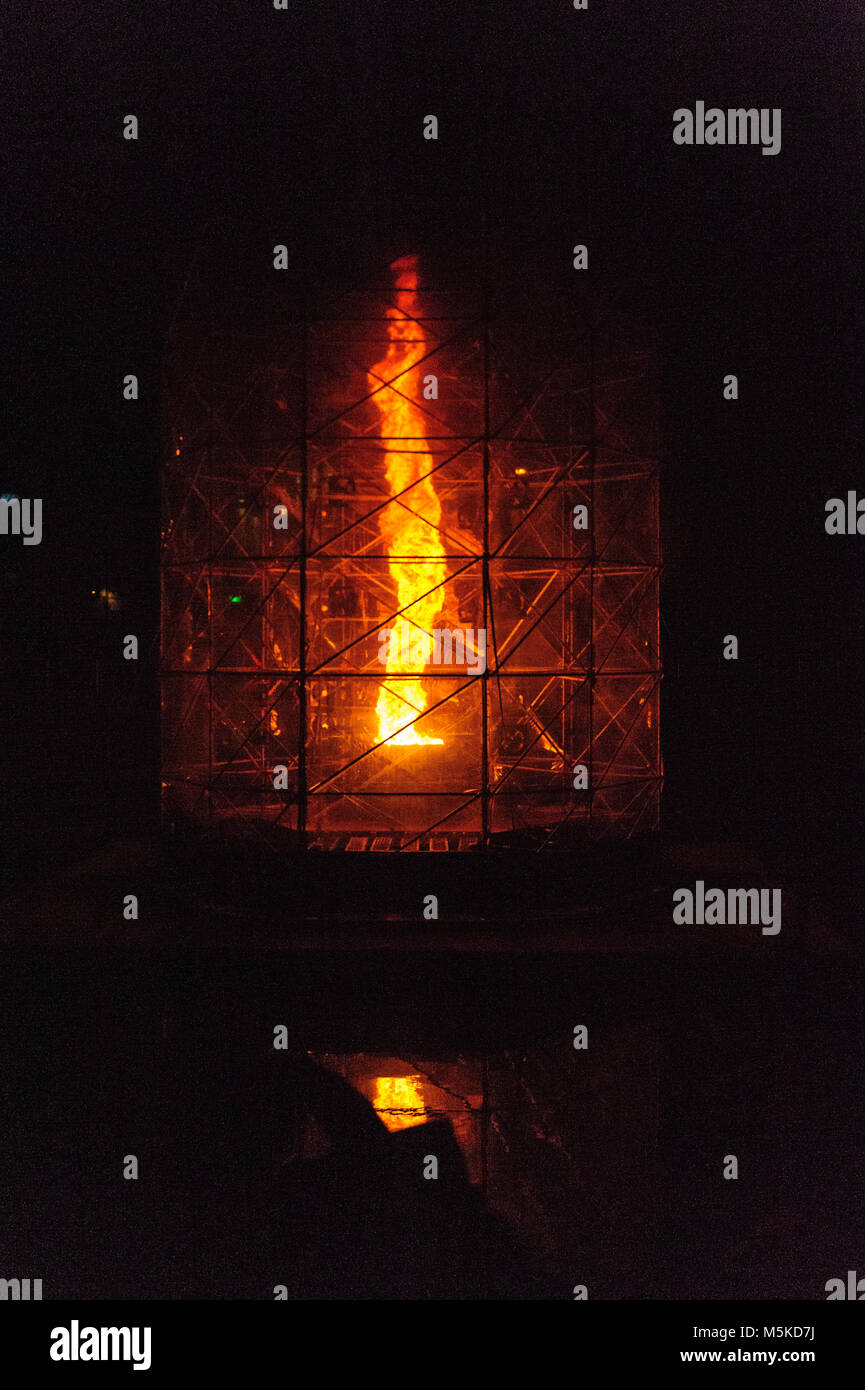 Rotating Flame at the 2018 Ghent Light Festival Stock Photo - Alamy