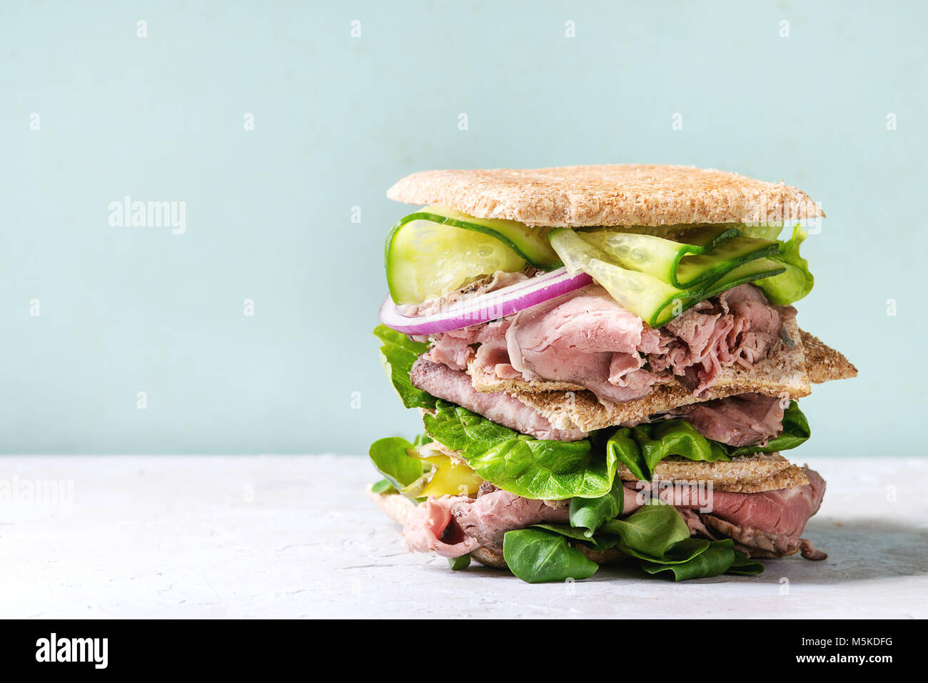 Big beef sandwich Stock Photo - Alamy