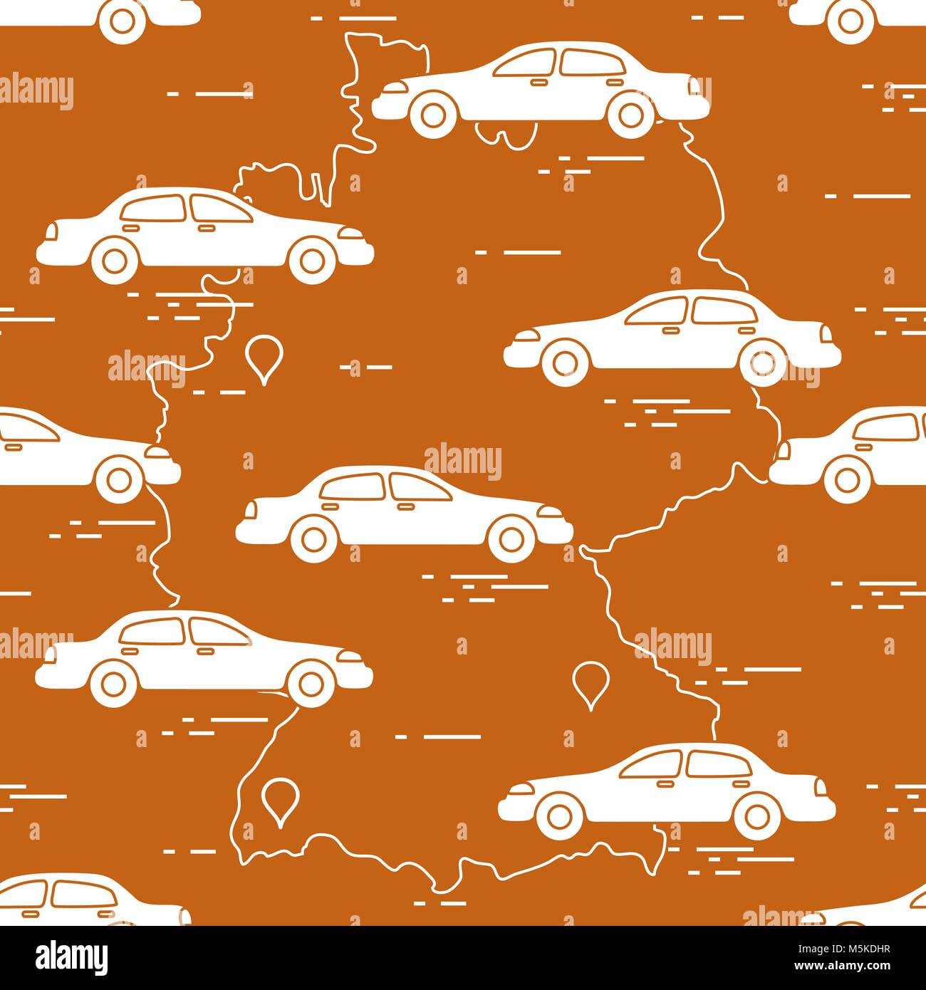 Pattern with cars and map of Germany. Travel and leisure. Design for ...
