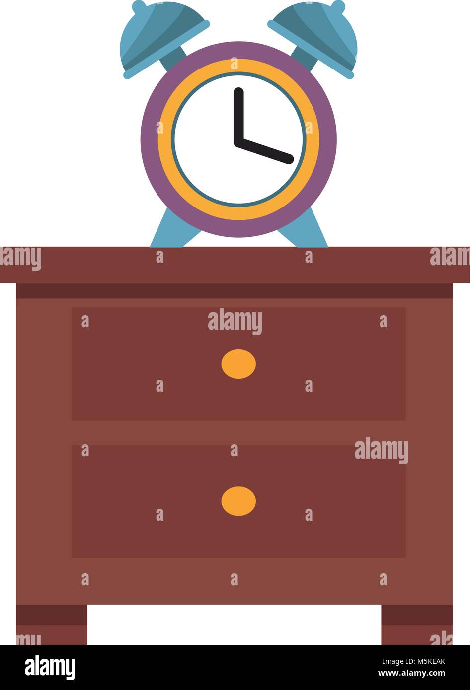 Clock with bells Stock Vector Image & Art - Alamy