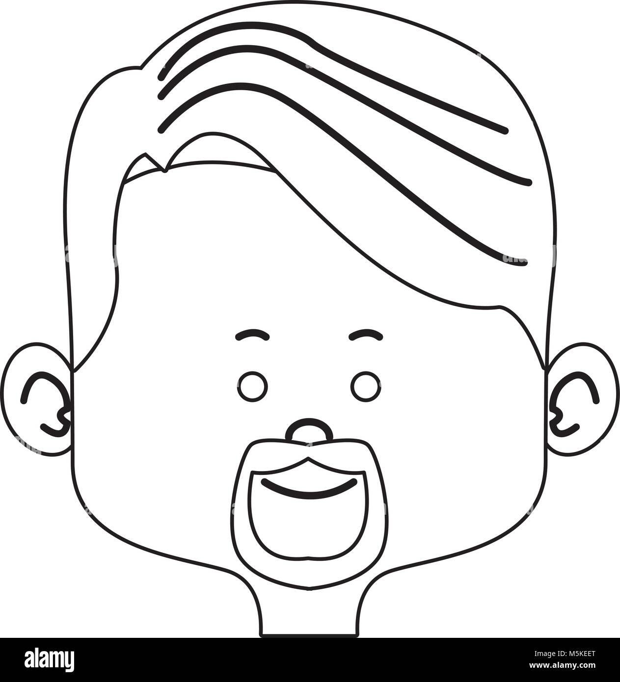 cartoon man face avatar character male cute Stock Vector Image & Art ...