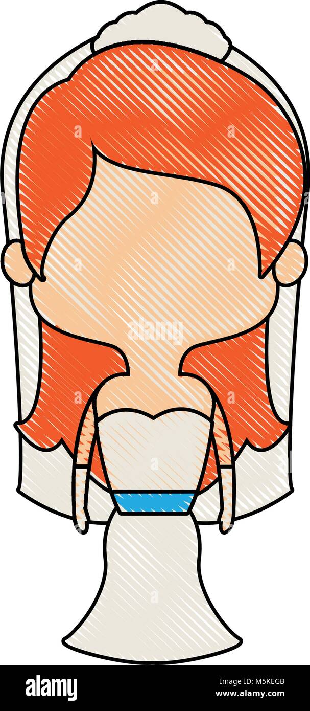 adorable bride lovely marriage cartoon Stock Vector Image & Art - Alamy