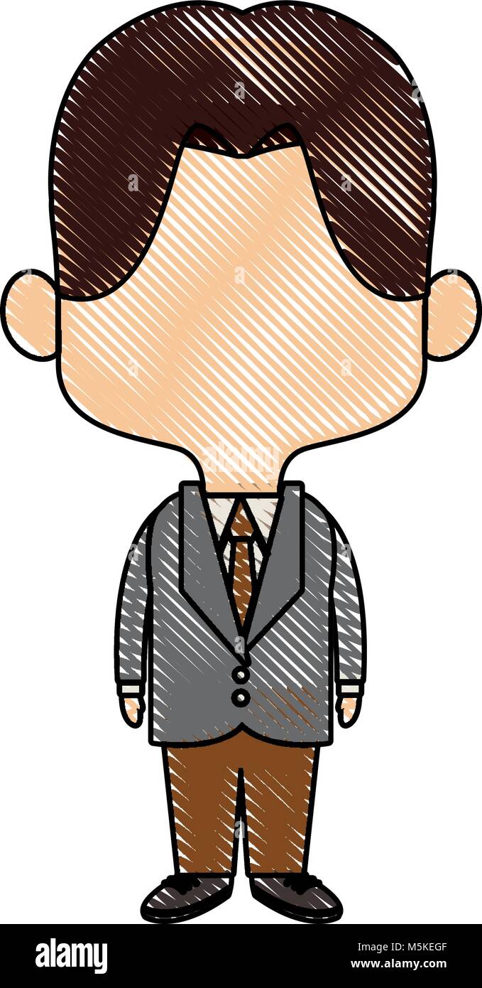 cute man cartoon standing formal clothes character Stock Vector Image ...
