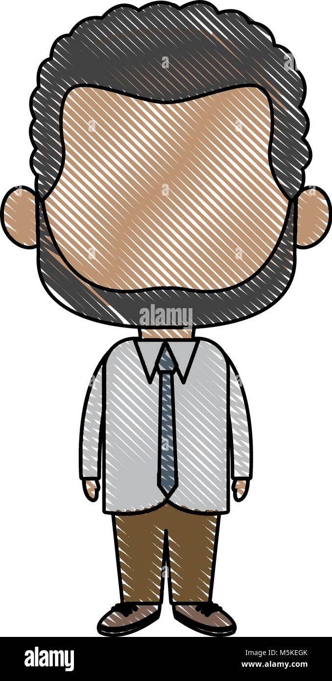 cute man cartoon standing formal clothes character Stock Vector Image ...