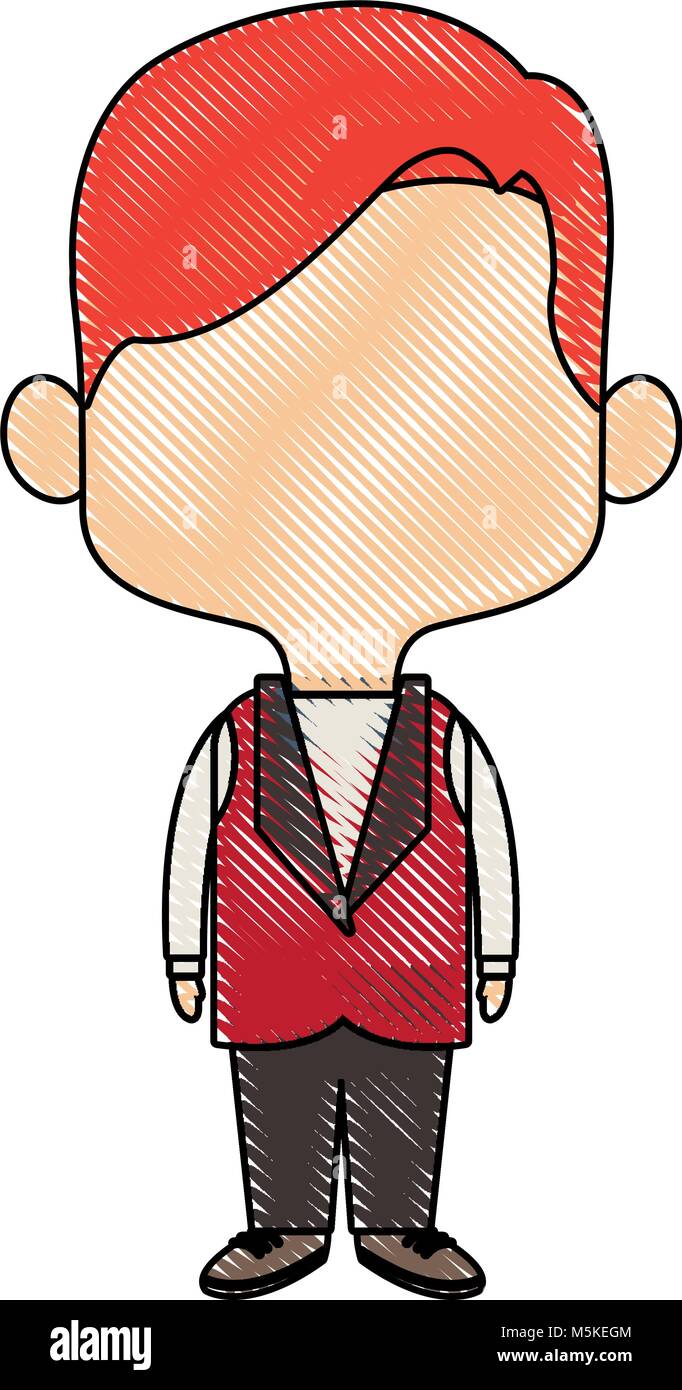 cute man cartoon standing formal clothes character Stock Vector Image ...