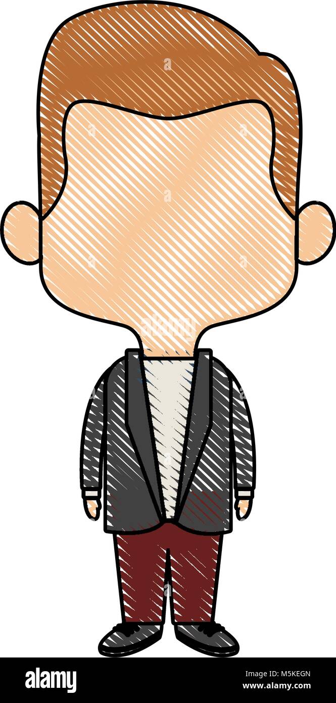 cute man cartoon standing formal clothes character Stock Vector Image ...
