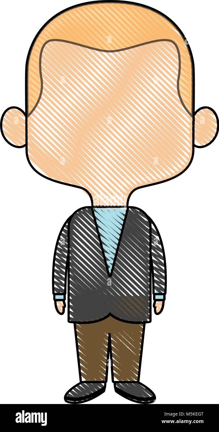 cute man cartoon standing formal clothes character Stock Vector Image ...