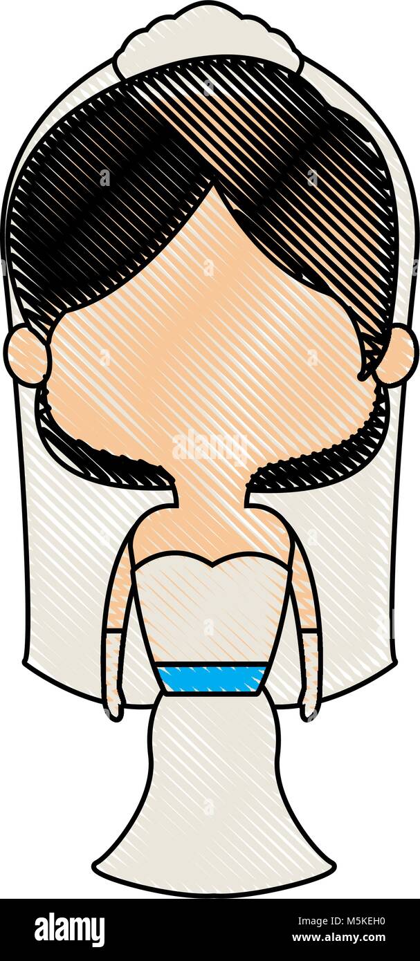 adorable bride lovely marriage cartoon Stock Vector Image & Art - Alamy