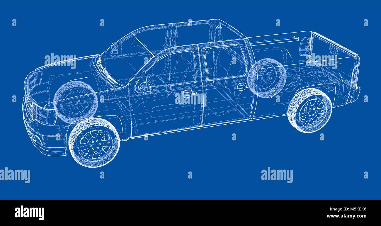 Car SUV drawing outline. Vector rendering Stock Vector Image & Art - Alamy