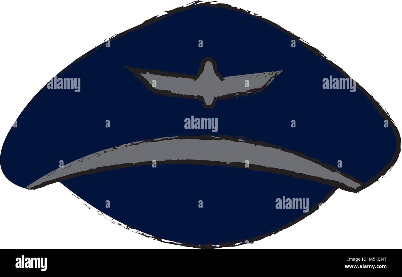 airline pilots hat aviator cap with insignia Stock Vector Image & Art ...