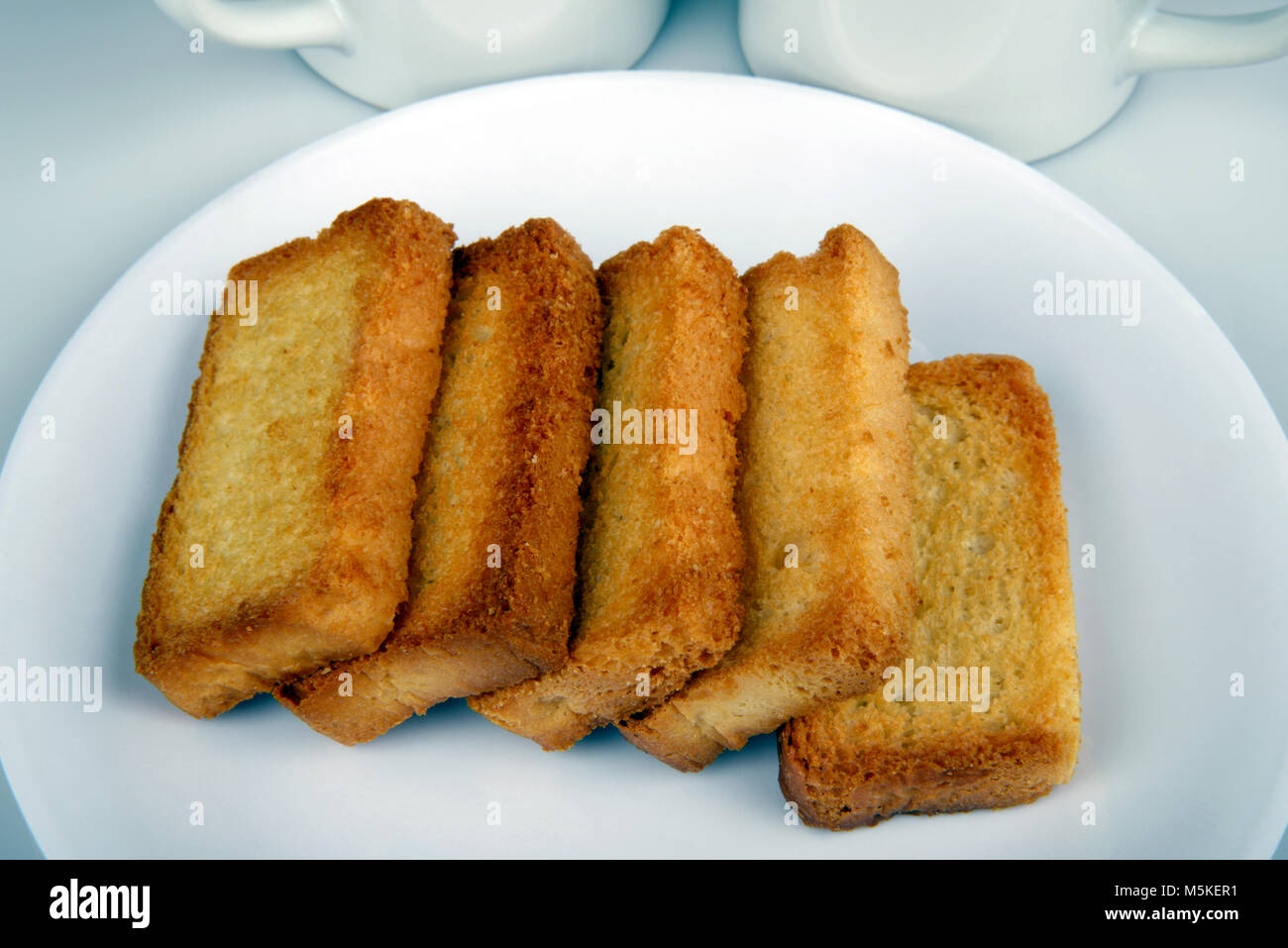 Sweet and crispy rusk or toast Stock Photo - Alamy