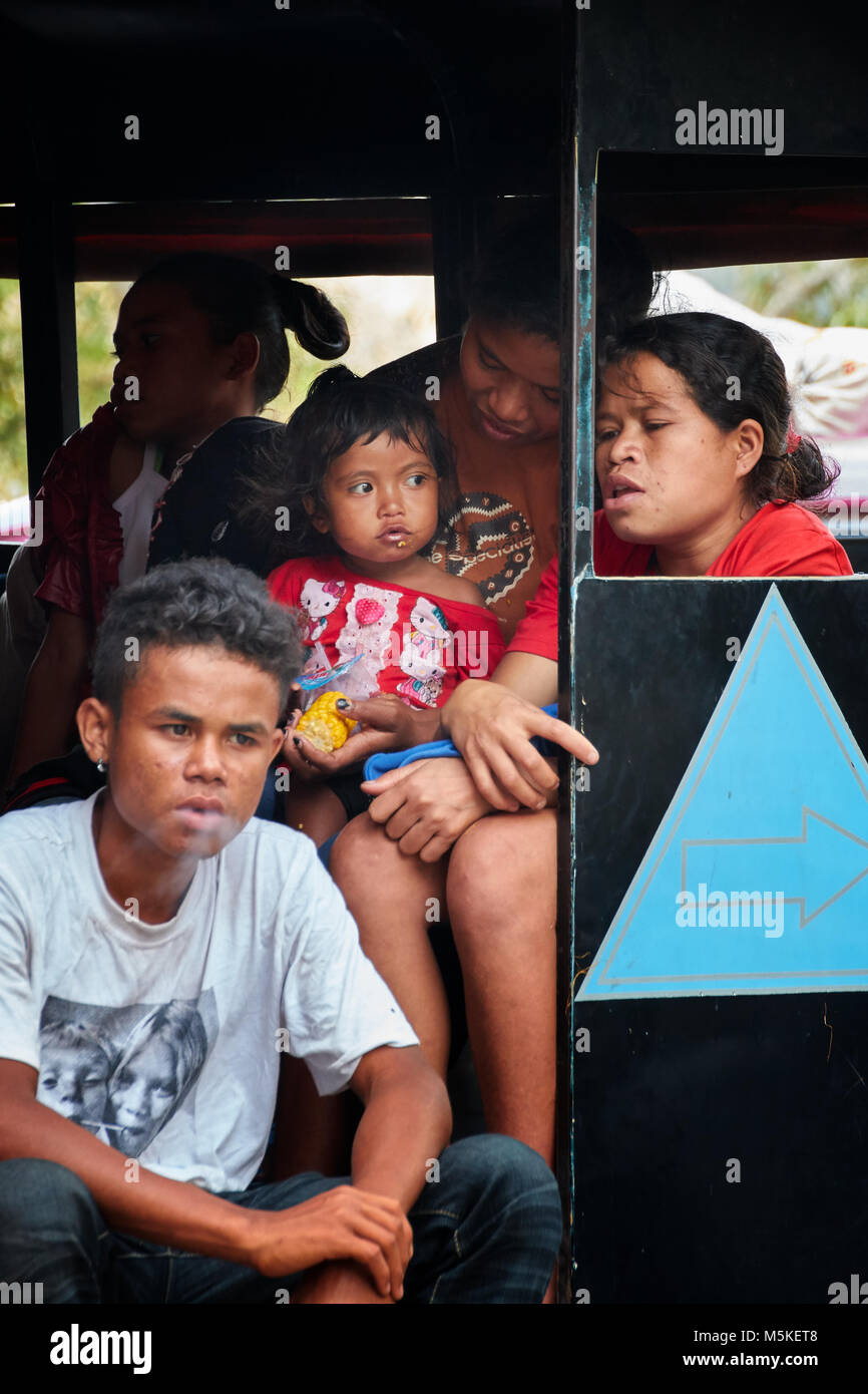 Locals and tourist stuck in traffic jam on the roads in Bali Stock ...