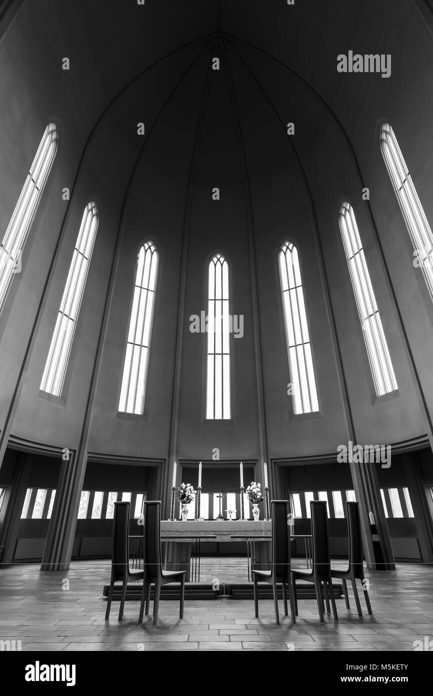Altar hallgrímskirkja cathedral reykjavik hi-res stock photography and ...