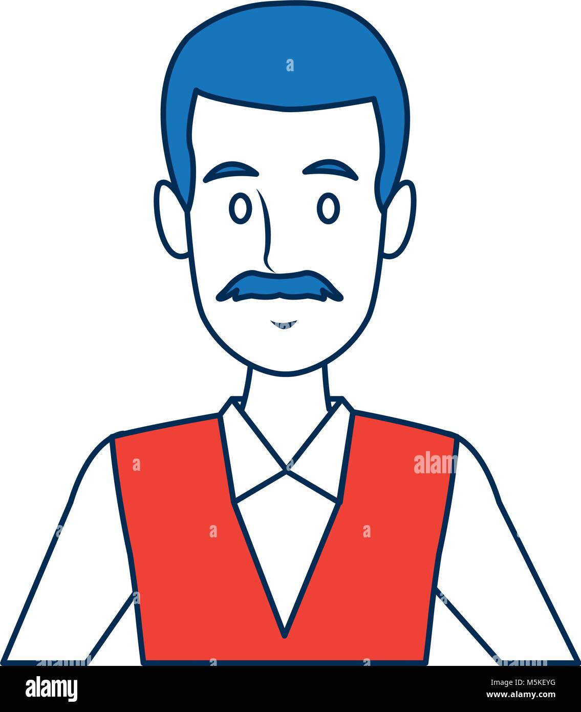 portrait man employee person character work Stock Vector Image & Art ...