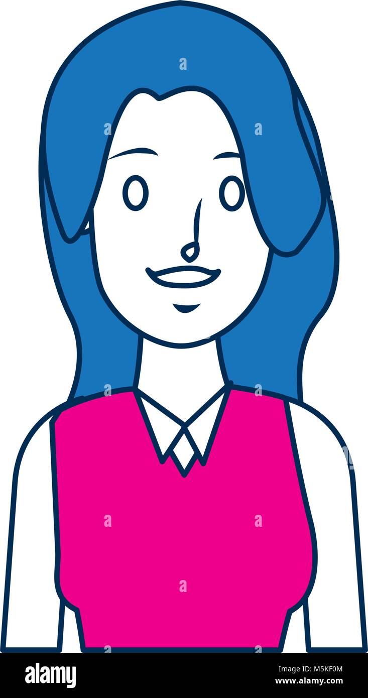 portrait woman character employee work person Stock Vector Image & Art ...