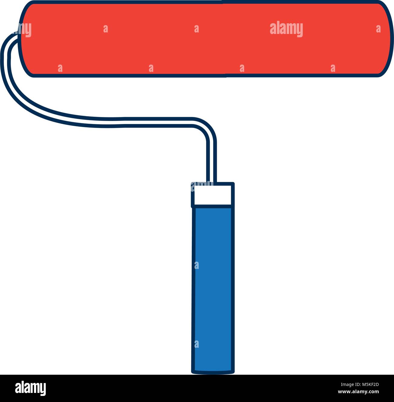 painting roller repair tool instruments work process Stock Vector Image ...