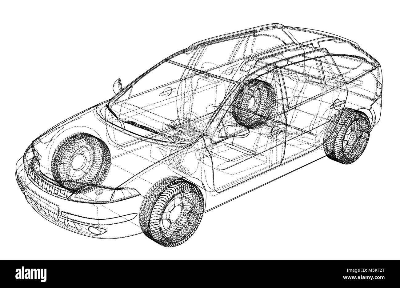 Concept car. Vector rendering of 3d Stock Vector Image & Art - Alamy
