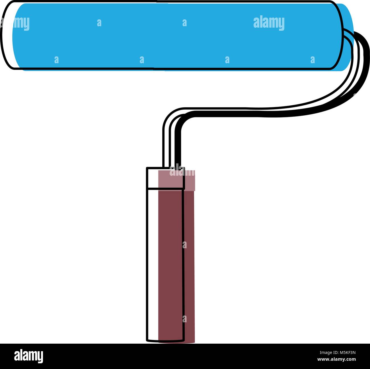 painting roller repair tool instruments work process Stock Vector Image ...