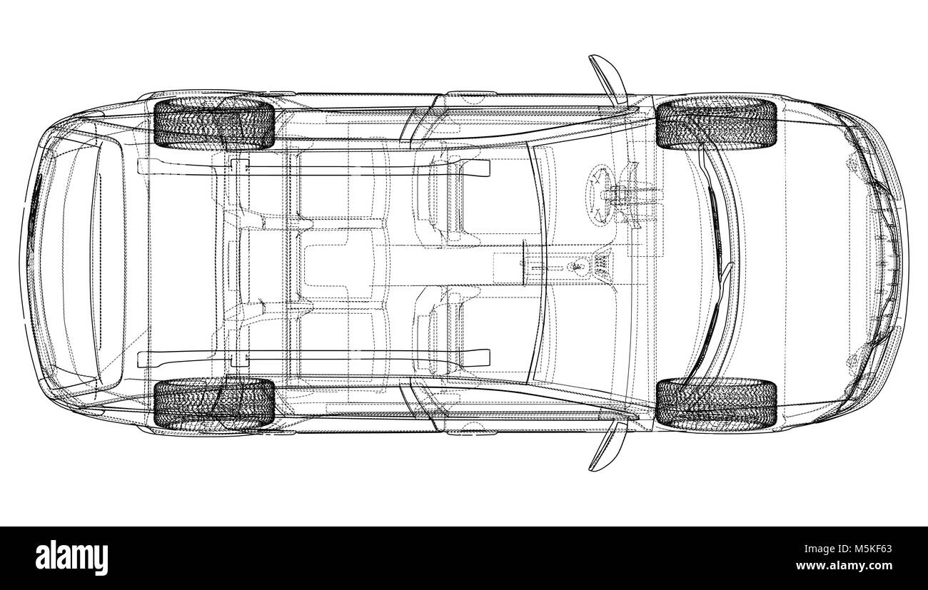 Concept car. Vector rendering of 3d Stock Vector Image & Art - Alamy