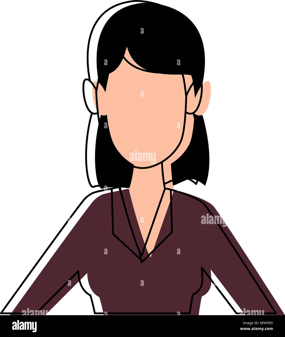 portrait woman character employee work person Stock Vector Image & Art ...