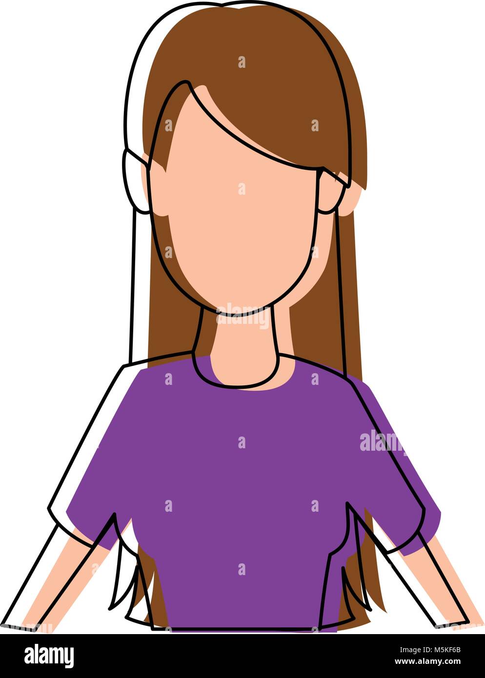 portrait woman character employee work person Stock Vector Image & Art ...