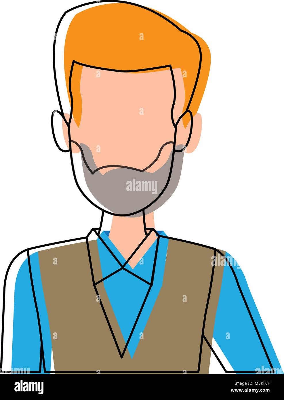 portrait man employee person character work Stock Vector Image & Art ...