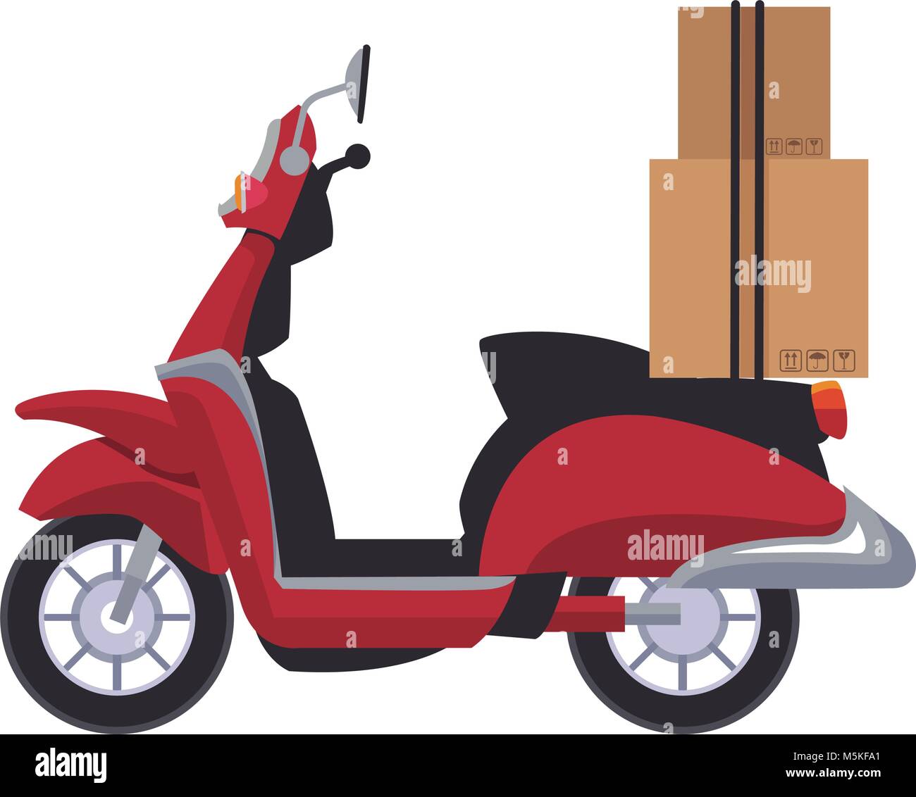 delivery scooter logistics and delivery transport service Stock Vector ...