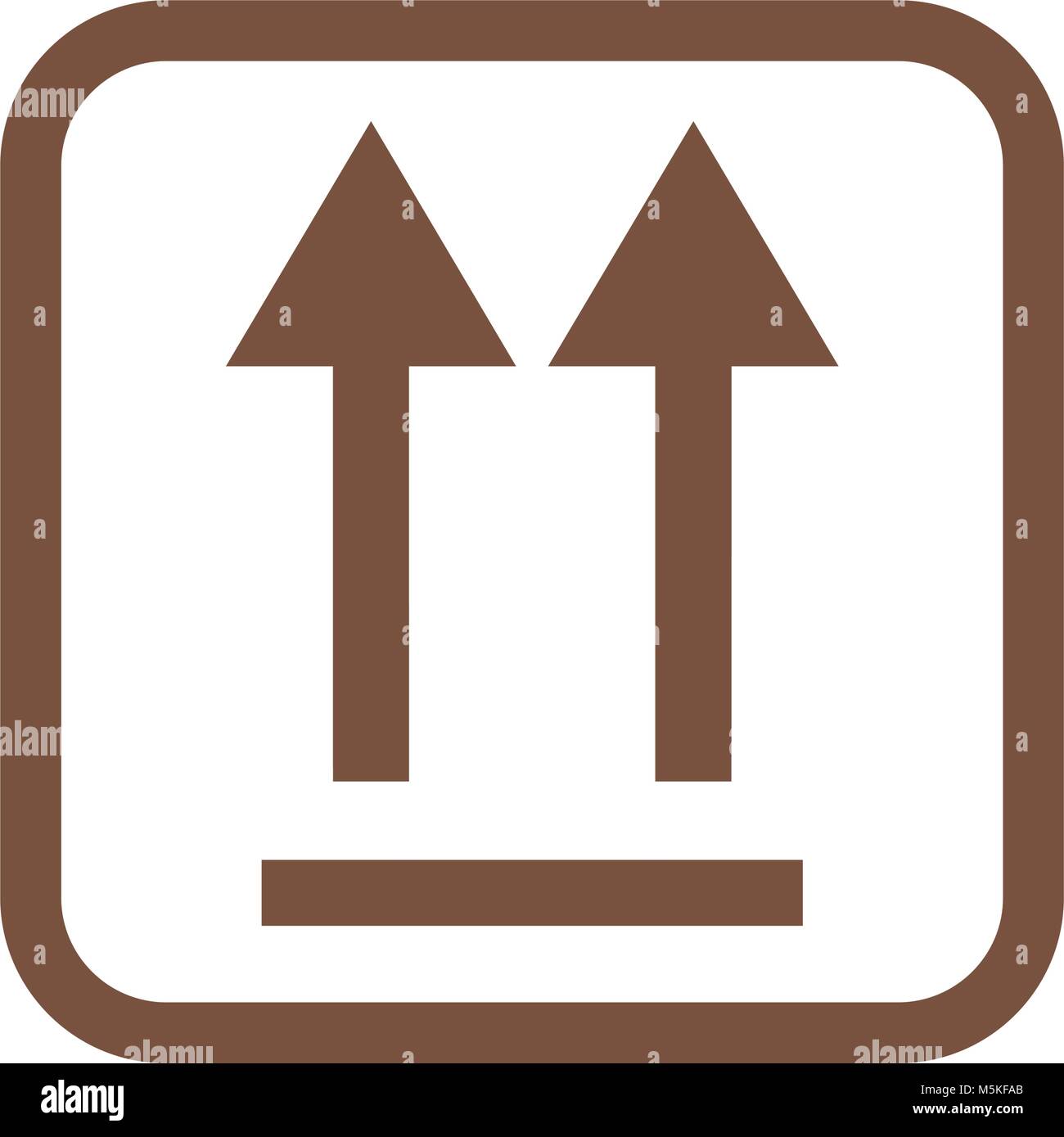 this side up packaging symbol on a corrugated cardboard boxes Stock ...