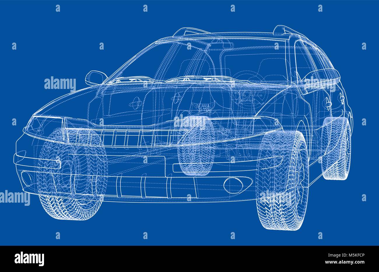 Concept car. Vector rendering of 3d Stock Vector Image & Art - Alamy