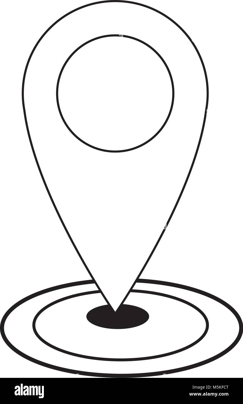 pointer map location navigation gps icon Stock Vector Image & Art - Alamy