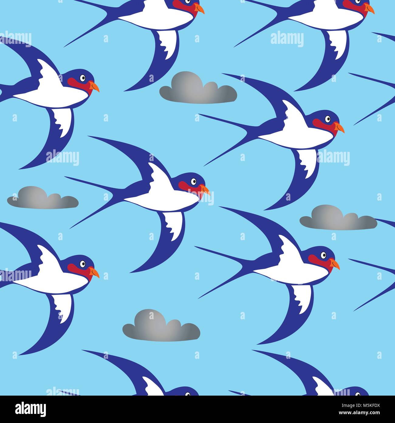 Swallow wallpaper design Stock Vector Images - Alamy
