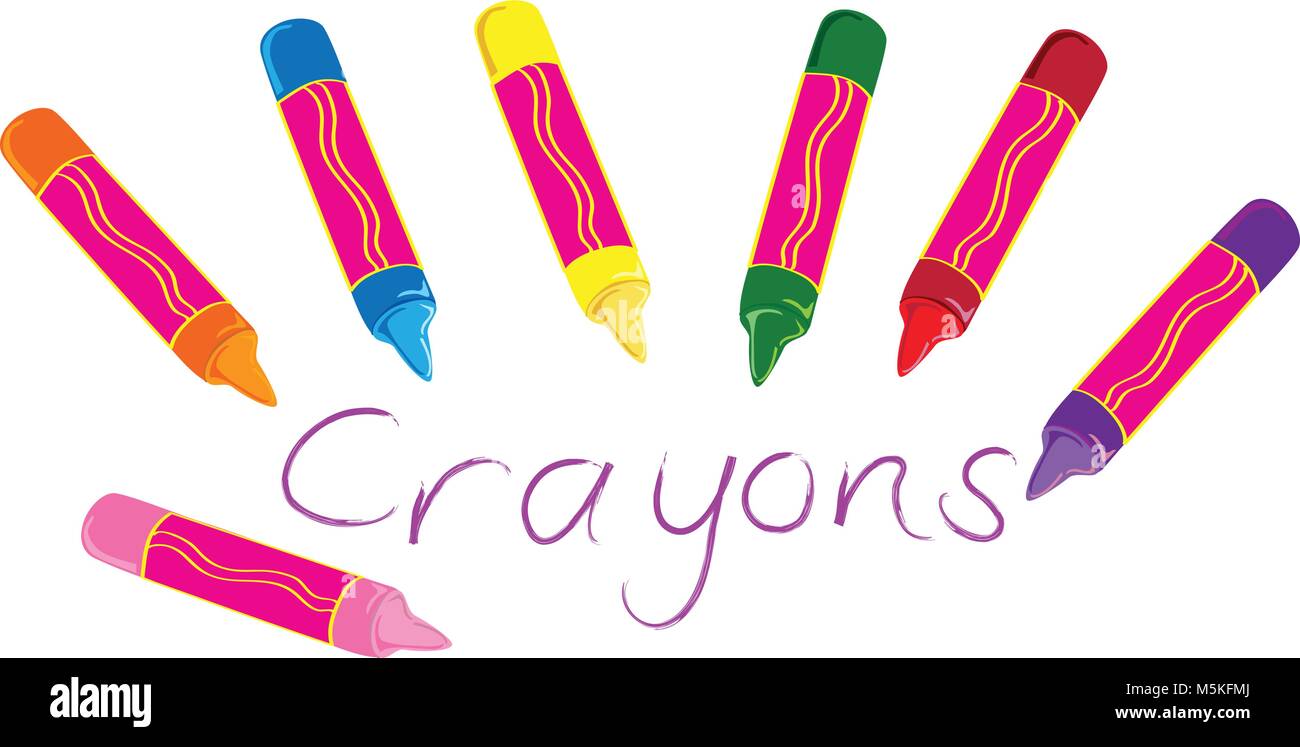 Crayons cartoon hi-res stock photography and images - Alamy