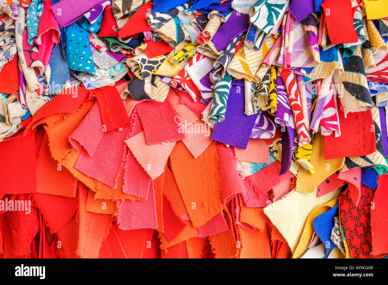 Colorful fabric background, a carpet made of rags in Tây Ninh, Việt nam ...
