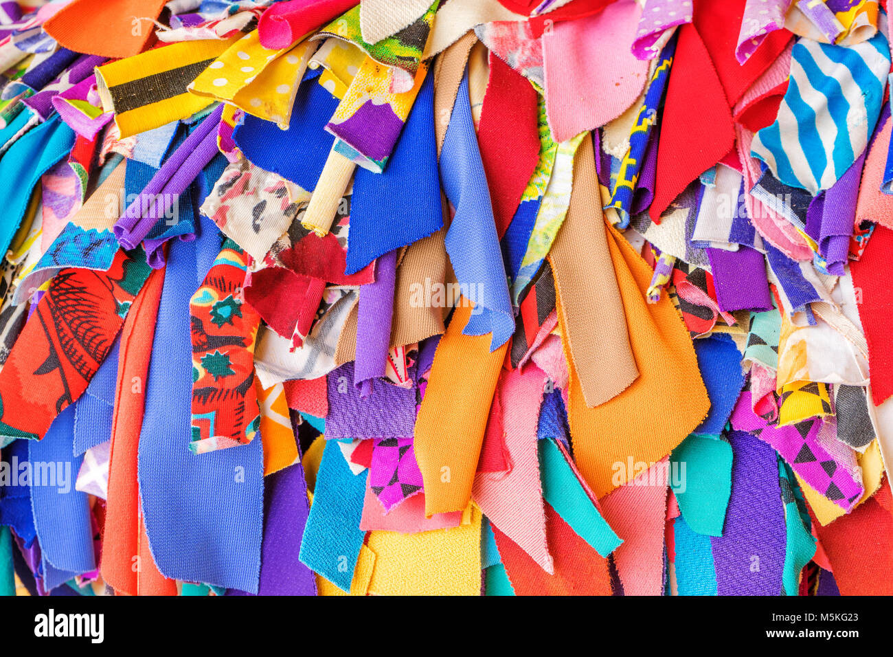 Colorful fabric background, a carpet made of rags in Tây Ninh, Việt nam ...