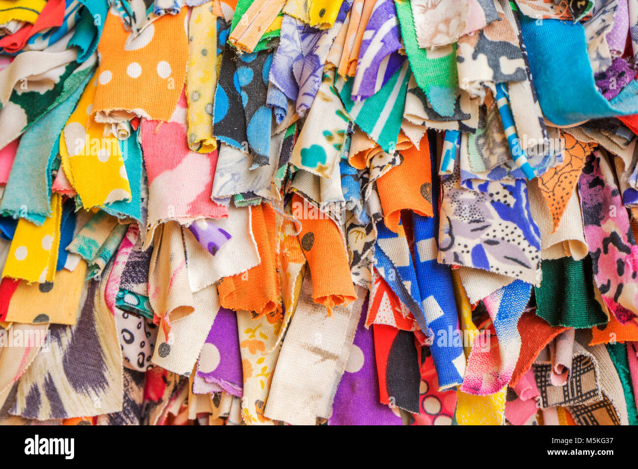Colorful fabric background, a carpet made of rags in Tây Ninh, Việt nam ...