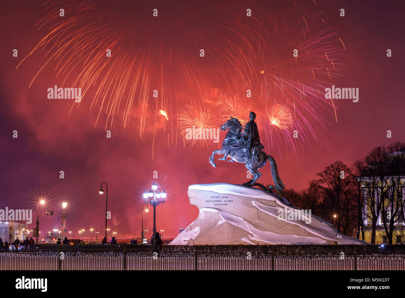 view of the Bronze Horseman (the monument to Peter the Great ...