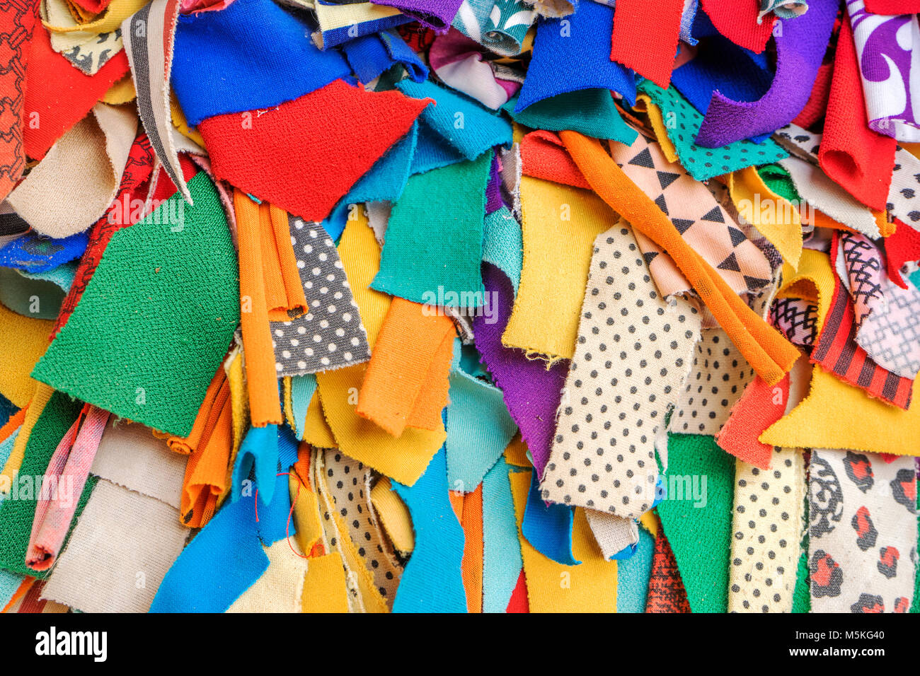 Colorful fabric background, a carpet made of rags in Tây Ninh, Việt nam ...