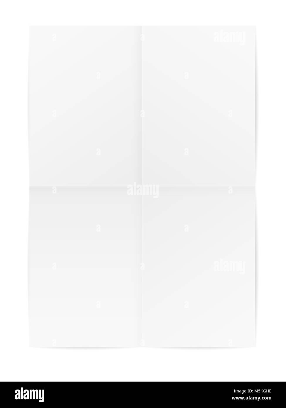 Folded paper on a white background. Vector illustration Stock Photo - Alamy