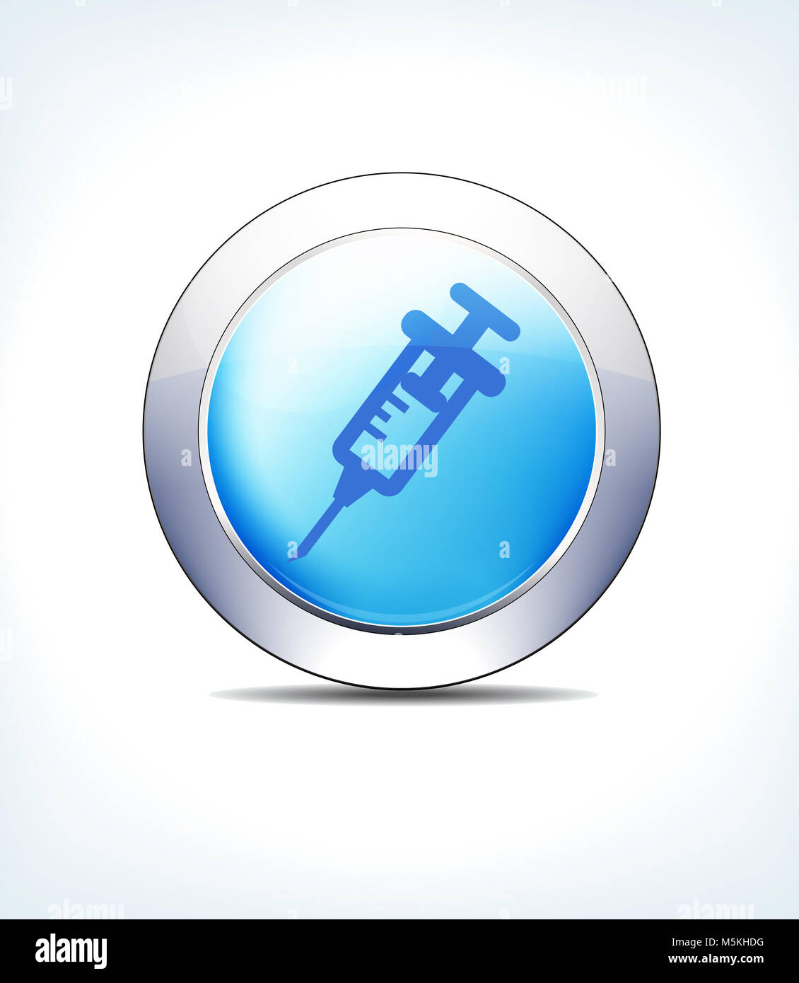Blue Icon Button Injection, Syringe, Blood, Healthcare & Pharma Stock ...
